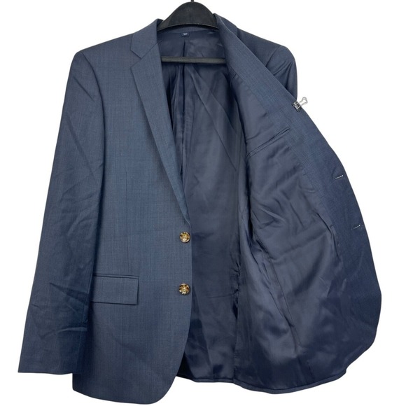 J. Crew | Suits & Blazers | J Crew Thompson 38s 0 Wool Heathered Blue ...